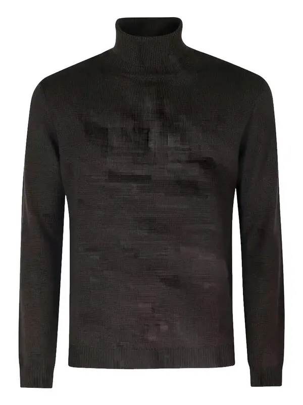 ROBERTO COLLINA Roll-neck Knitted Sweater - Brown