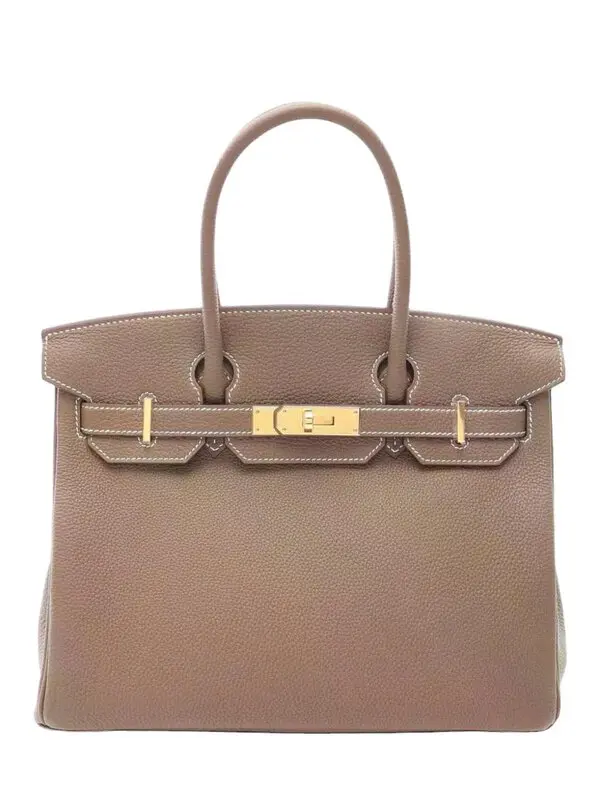 Hermès 2026 30 Birkin Leather Tote Bag - Grey