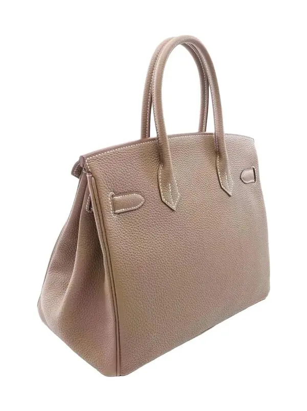 Hermès 2026 30 Birkin Leather Tote Bag - Grey