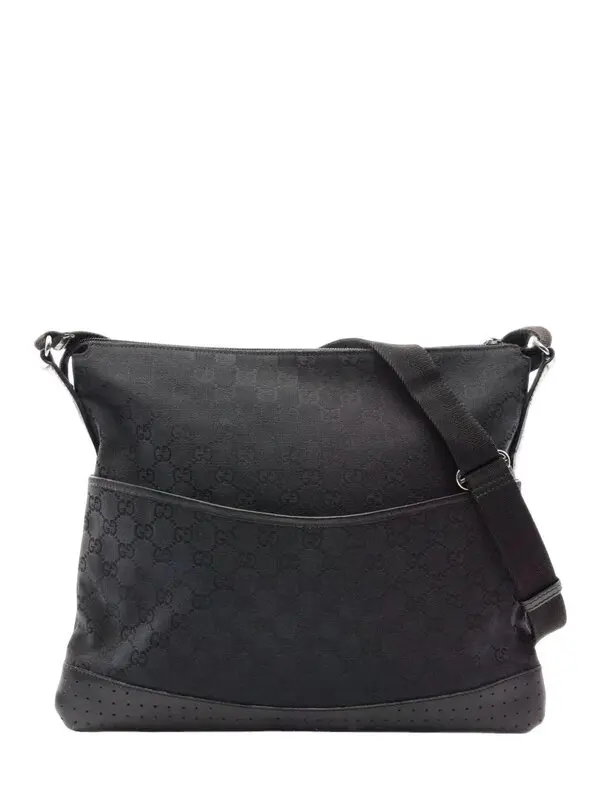 Gucci 2000s Gg Canvas Shoulder Bag - Black
