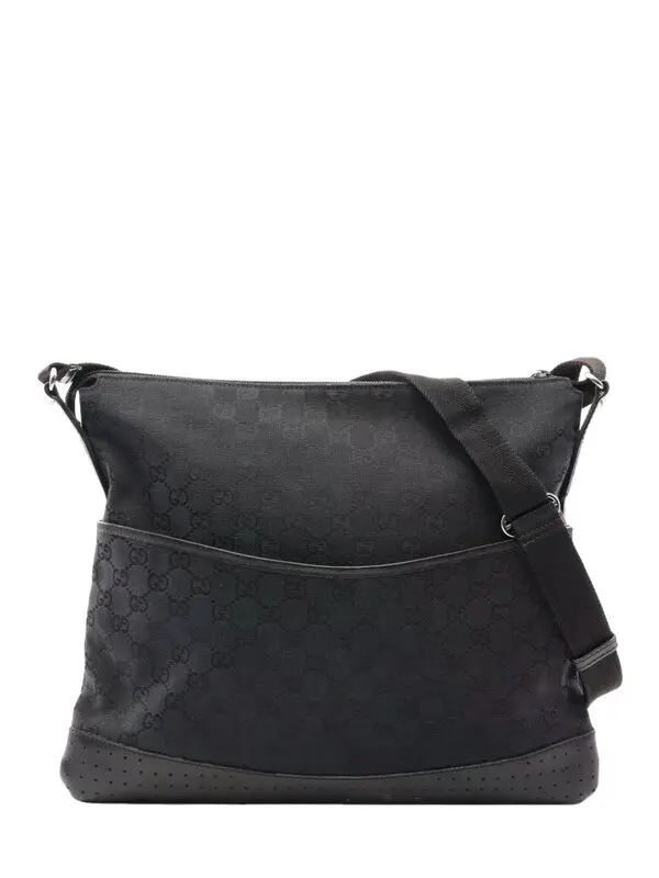 Gucci 2000s Gg Canvas Shoulder Bag - Black