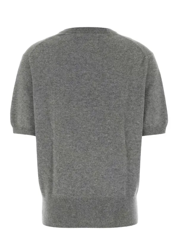 Extreme Cashmere N°490 Martina V-neck Knit T-shirt - Grey