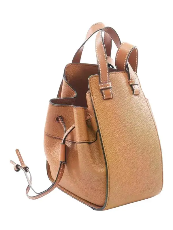 Loewe 2000s Mini Hammock Leather Tote Bag - Brown