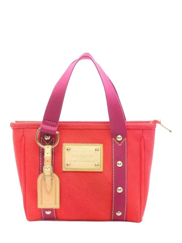 LOUIS VUITTON 2005 Pm Antigua Cabas Tote Bag - Red