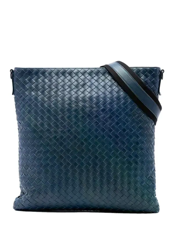 Bottega Veneta Nappa Intrecciato Vn Cross Body Bag - Blue