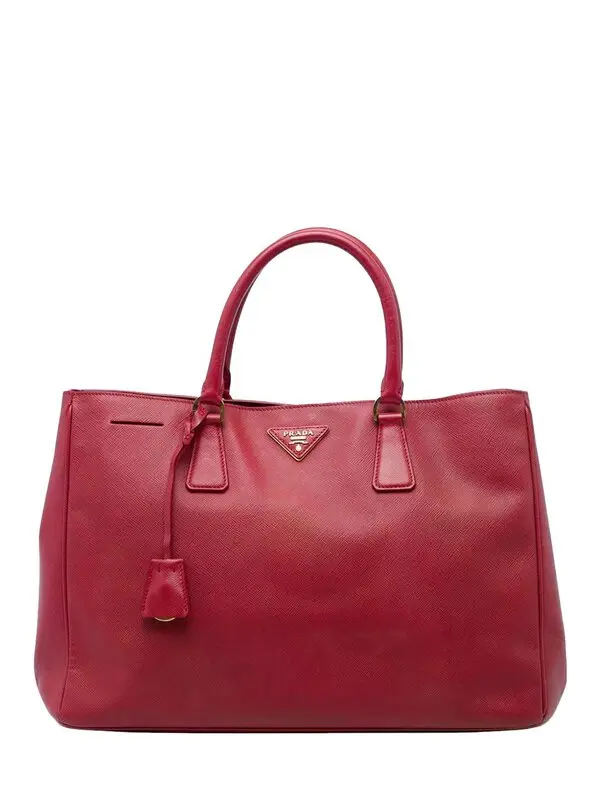 Prada Saffiano Lux Galleria Satchel - Red