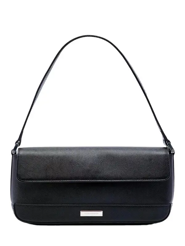 Burberry Leather Shoulder Bag - Black