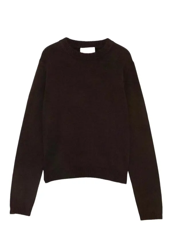 I BLUES Ribbed-trim Crew-neck Sweater - Brown