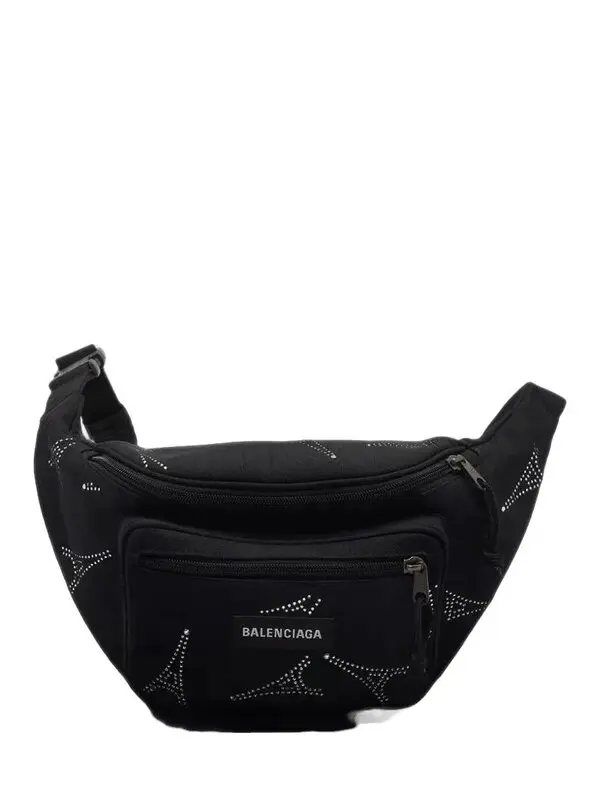 Balenciaga Explorer Crystal-embellished Belt Bag - Black