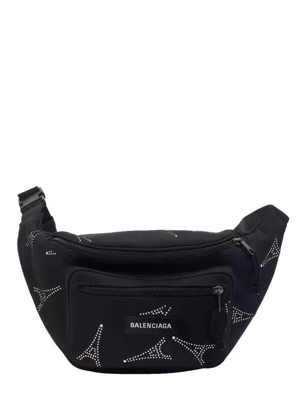 Balenciaga Explorer Crystal-embellished Belt Bag - Black