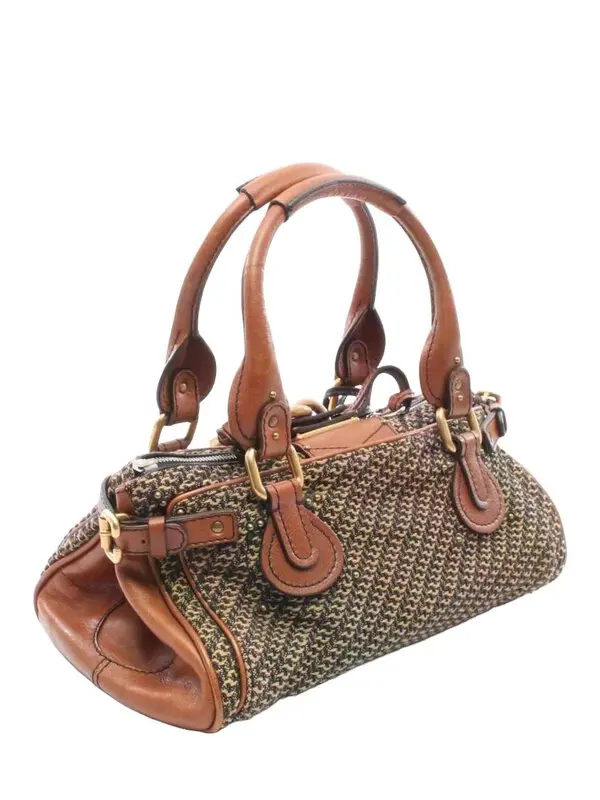 Chloé 2010s Paddington Tweed Tote Bag - Brown
