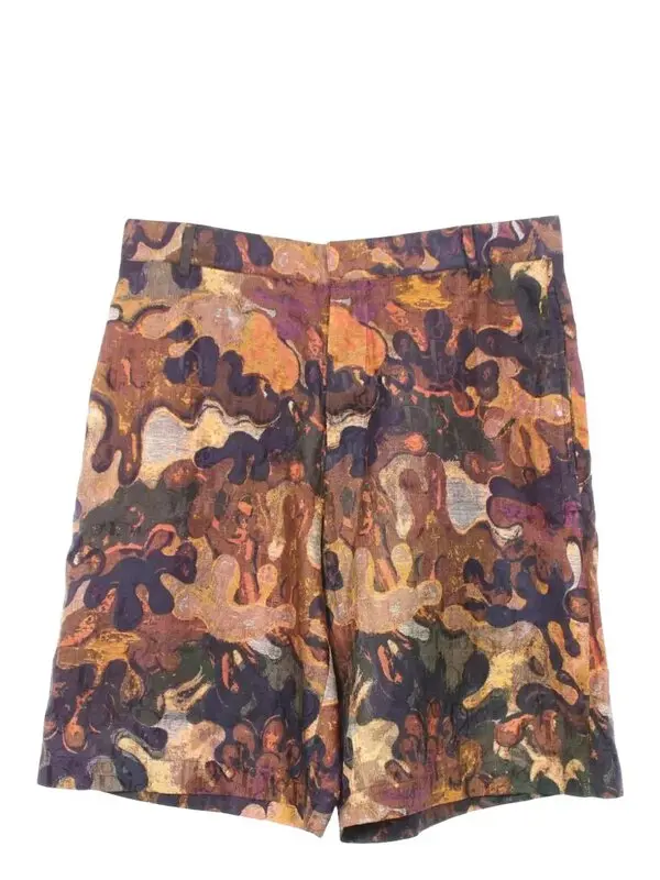 Dior X Peter Doig Patterned Bermuda Shorts - Brown