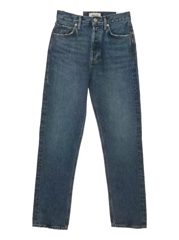 AGOLDE Distressed Straight-fit Jeans - Blue