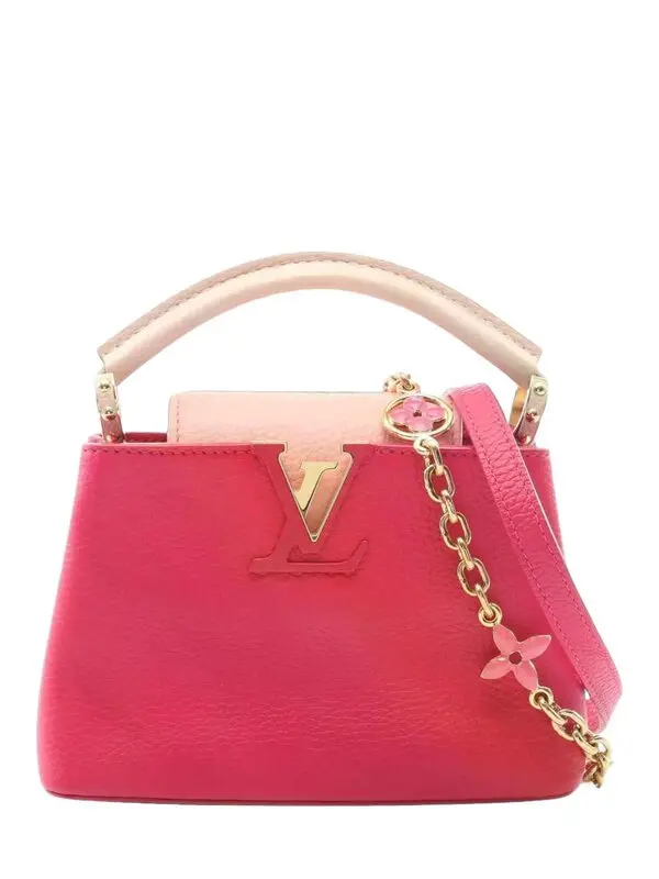 LOUIS VUITTON 2010s Mini Capucines 2-way Tote Bag - Pink