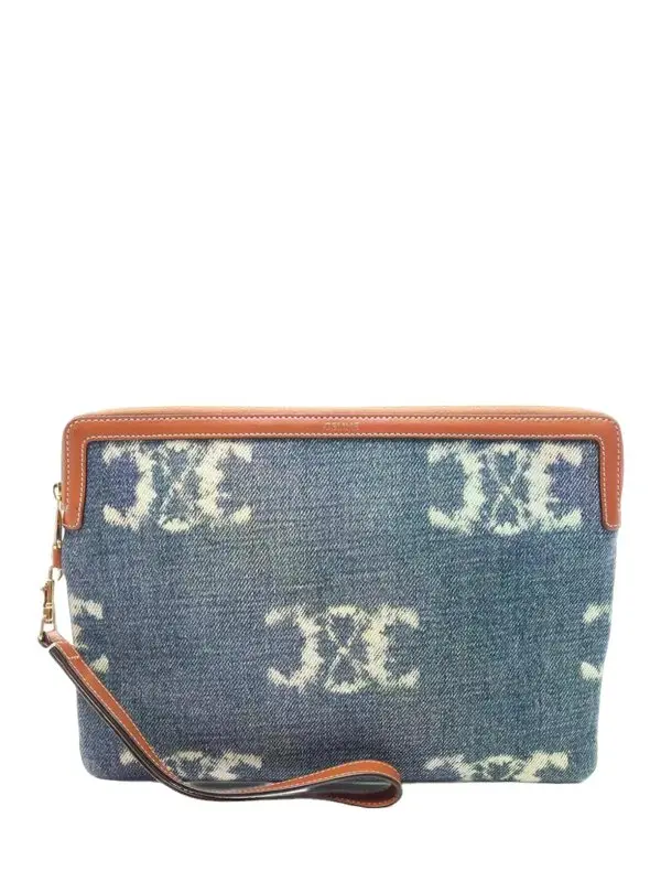 Celine Triomphe Clutch Bag - Blue