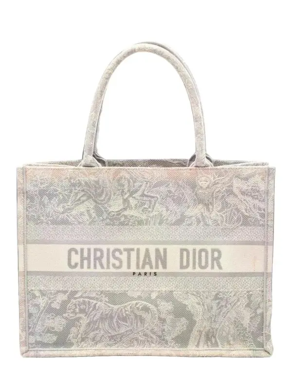 Dior 2000s Book Tote Canvas Tote Bag - Grey