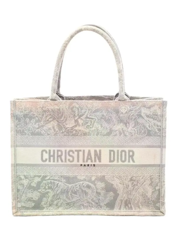 Dior 2000s Book Tote Canvas Tote Bag - Grey