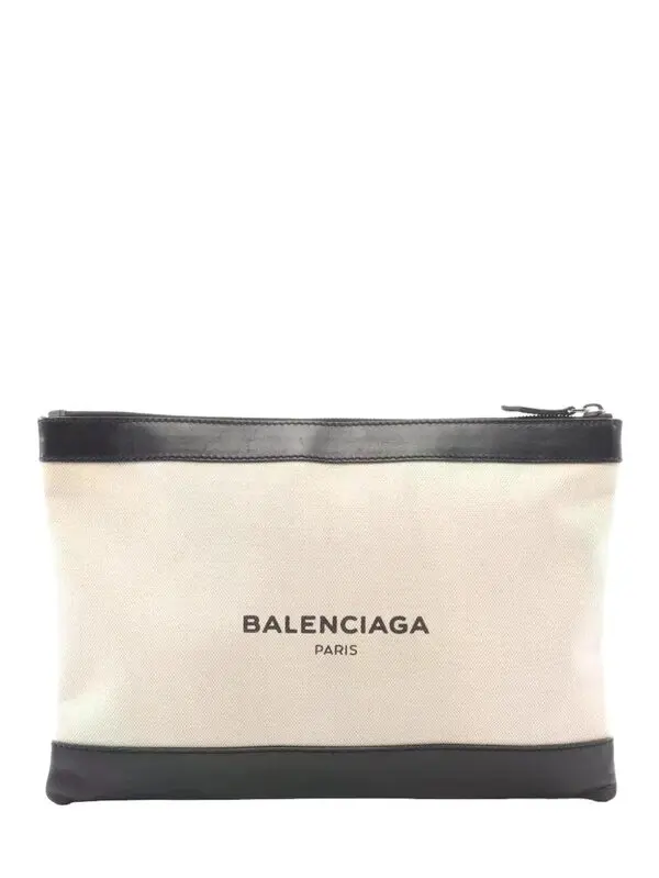 Balenciaga 2000s Clip Clutch Bag - Neutrals