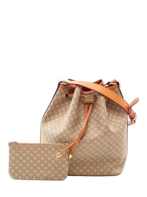 Celine Macadam Drawstring Bucket Bag - Neutrals