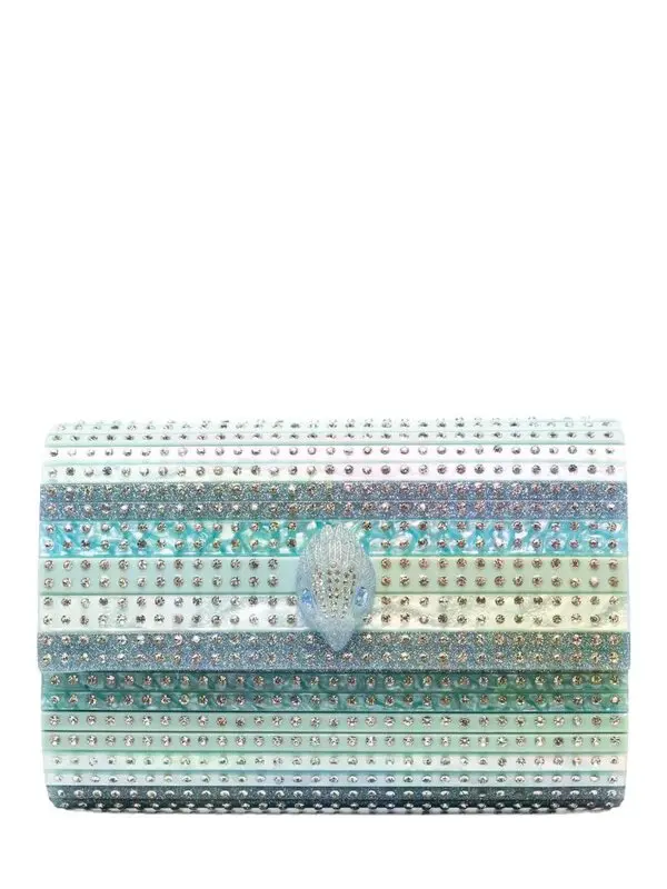 Kurt Geiger Eagle Crystal-embellished Clutch Bag - Blue