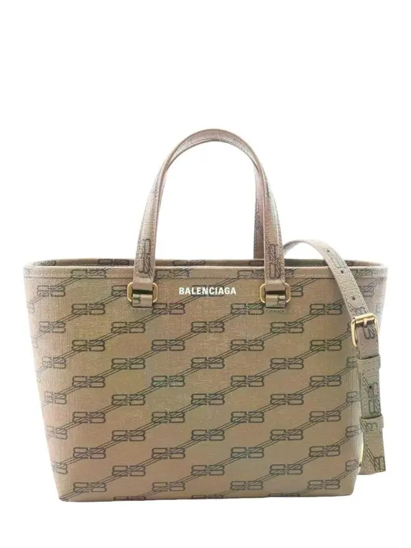 Balenciaga Bb Monogram Tote - Neutrals