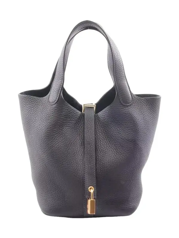 Hermès 2026 Pm Picotin Lock Leather Tote Bag - Blue