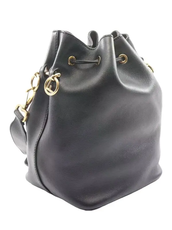 Fendi 2000s Montresor Leather Bucket Bag - Black