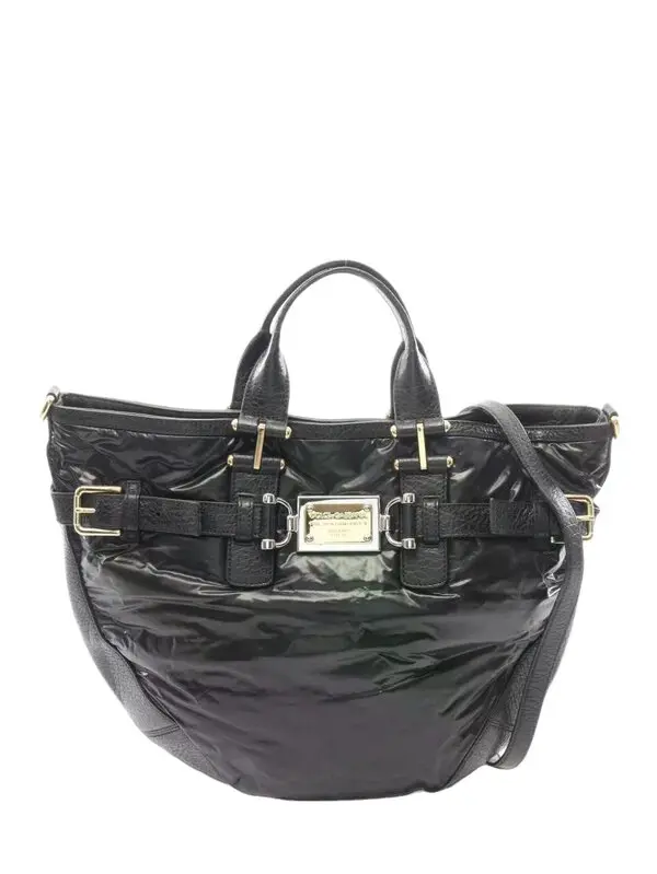 Dolce & Gabbana 2000s Leather Tote Bag - Black