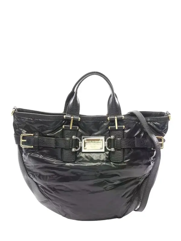 Dolce & Gabbana 2000s Leather Tote Bag - Black