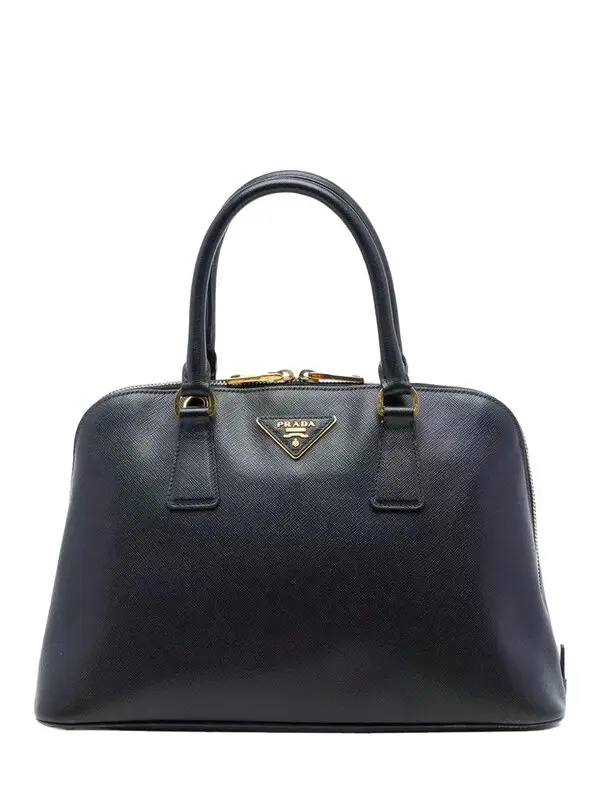 Prada Saffiano Lux Promenade Satchel - Black