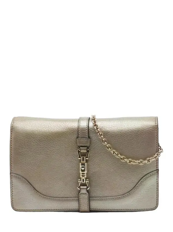 Gucci Metallic Pebbled Calfskin Piston Broadway Evening Bag Shoulder Bag - Gold