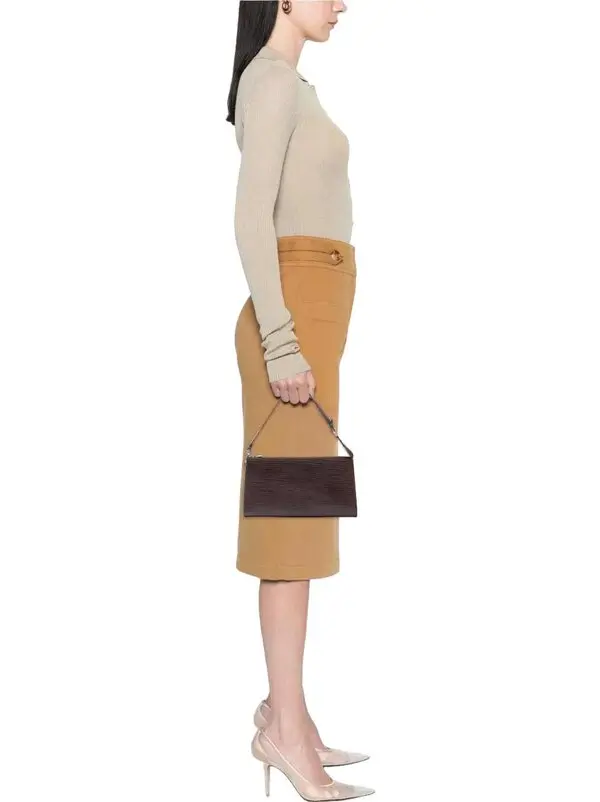 LOUIS VUITTON Epi Leather Pochette Accessoires Shoulder Bag - Brown