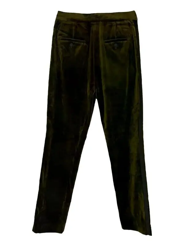 Max Mara Straight-leg Velvet Trousers - Green