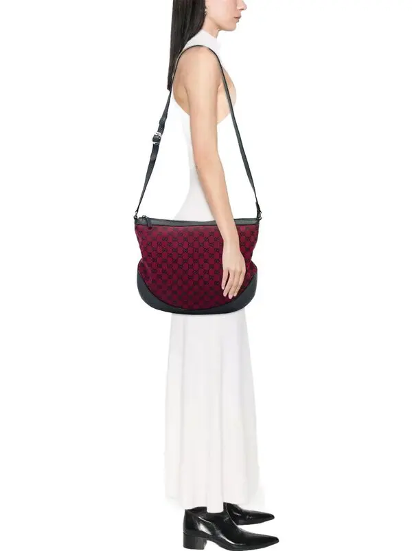 Gucci Gg Canvas Crossbody Bag - Red