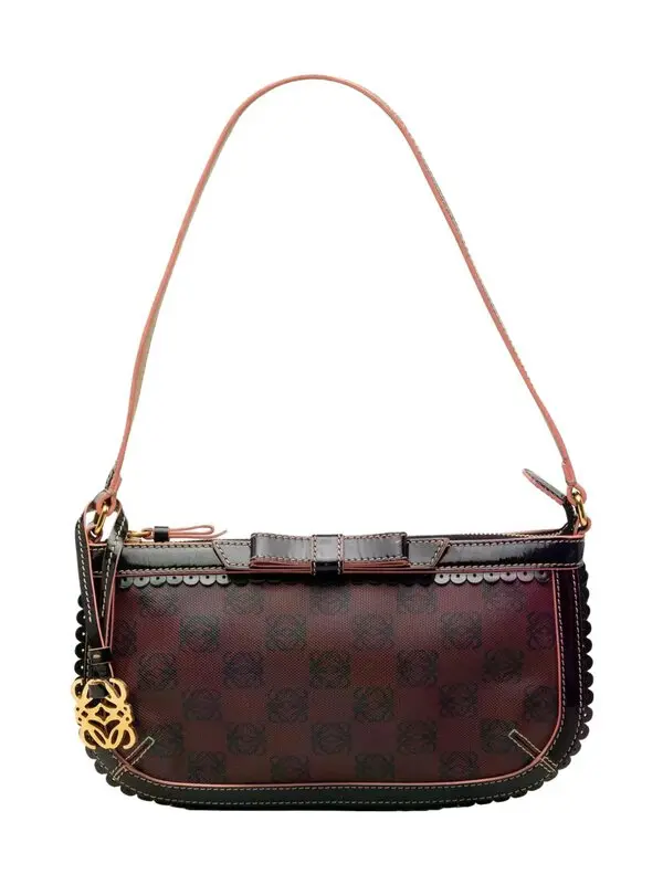Loewe 2006 Anagram Pvc Coated Canvas Shoulder Bag - Red
