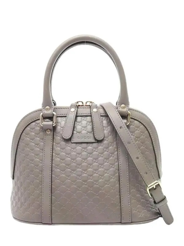 Gucci Micro Guccissima Leather Dome Handbag - Grey