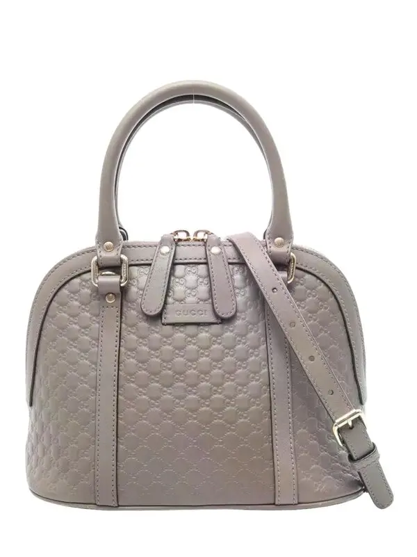 Gucci Micro Guccissima Leather Dome Handbag - Grey