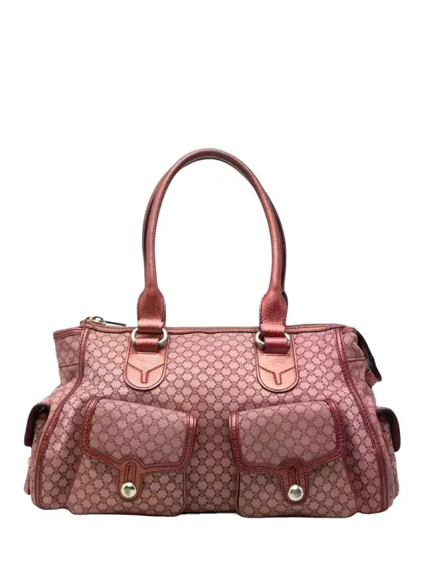 Celine Macadam Canvas Shoulder Bag - Pink