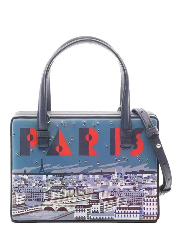 Loewe Leather Paris Postal Top Handle Satchel - Blue