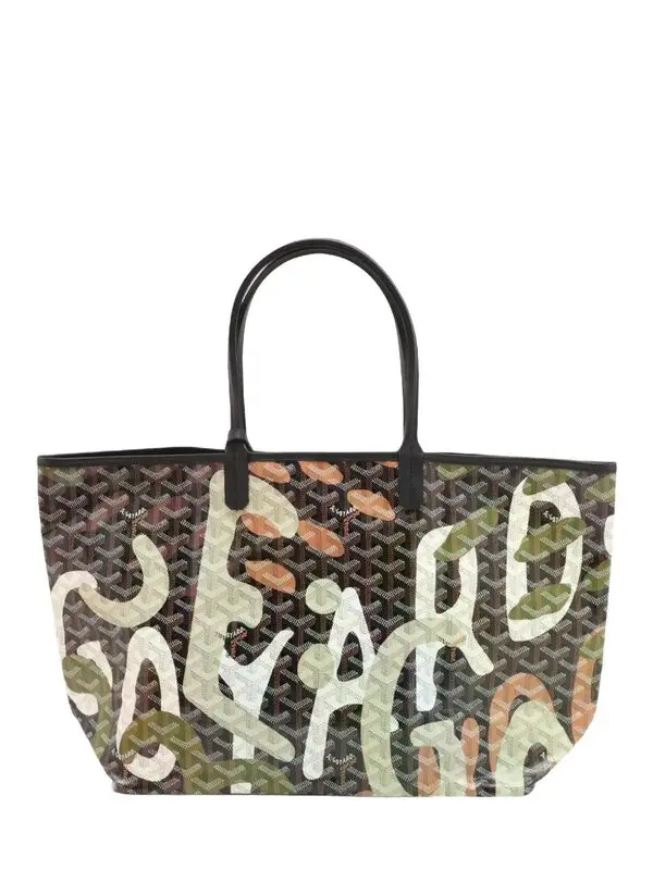 Goyard 2000-2026 Goyardine Lettres Camouflage Saint Louis Pm Tote Bag - Black