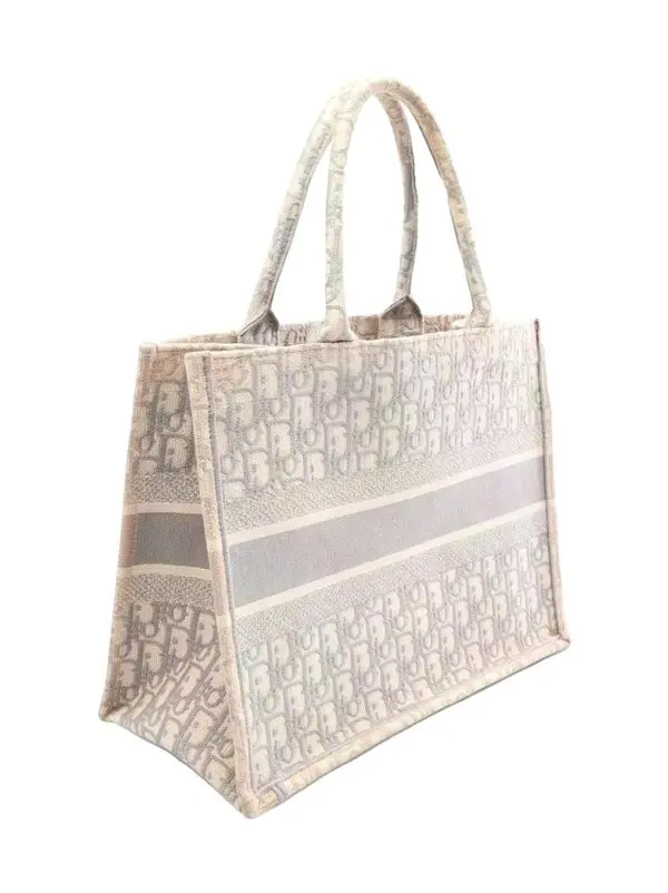 Dior 2000s Medium Book Oblique Tote Bag - Neutrals