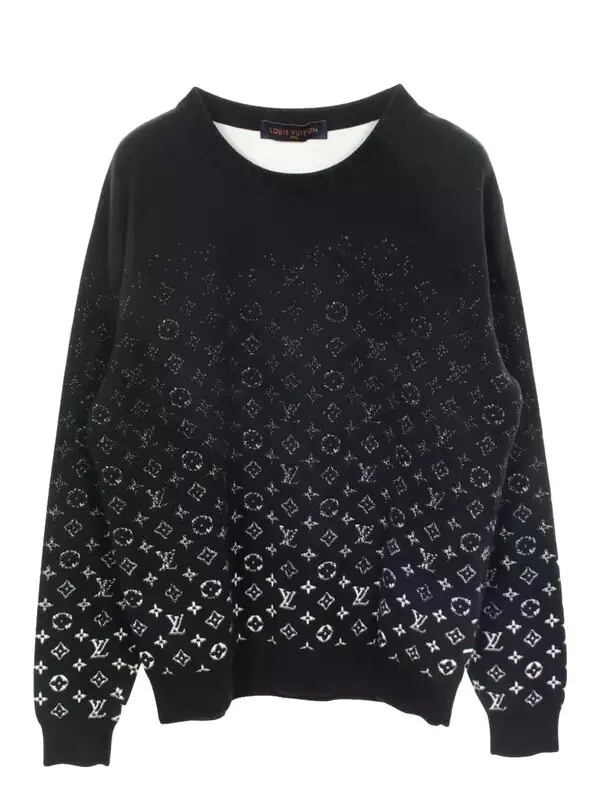 LOUIS VUITTON Monogram Gradient Sweater - Black