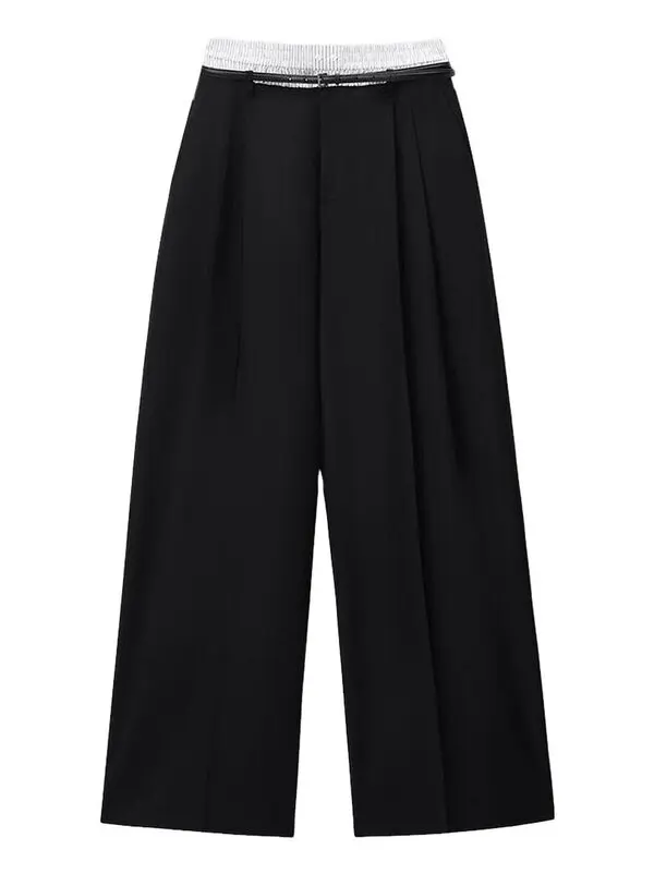 Alexander Wang Mid-rise Layered Boxer Tailored Pant - Black