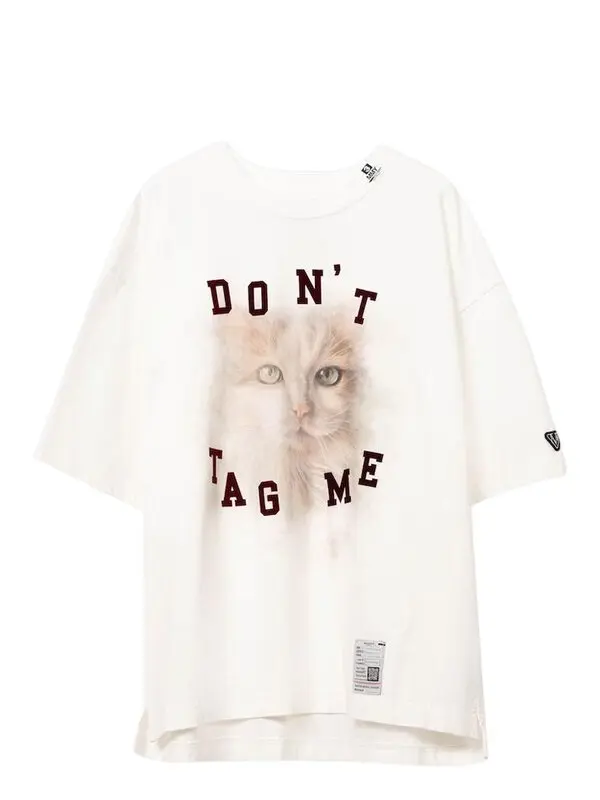 Mihara Yasuhiro Cat Printed Tee - White