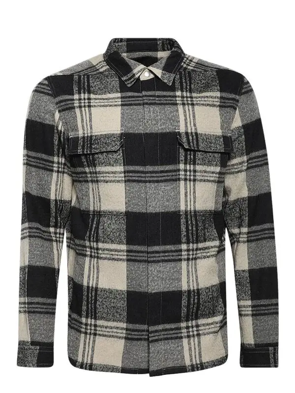 Rick Owens Outershirt Pearl Plaid - Neutral
