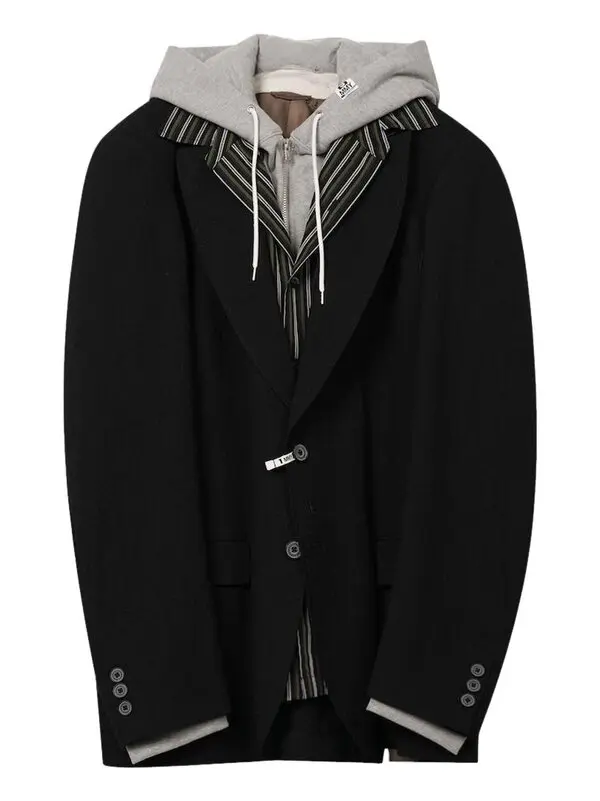 Mihara Yasuhiro Triple Layered Wool Blazer - Black