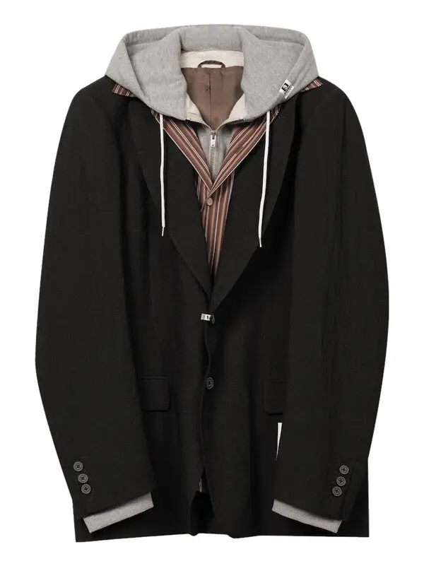 Mihara Yasuhiro Triple Layered Wool Blazer - Brown