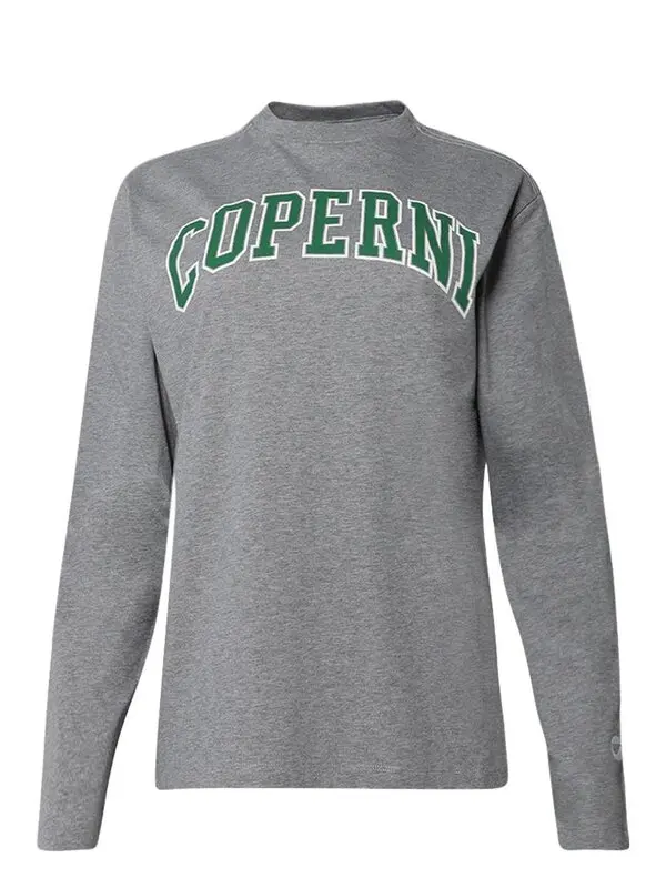 Coperni College Print Long Sleeve T-shirt - Grey