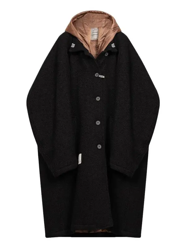 Mihara Yasuhiro Hooded Balmacaan Coat - Multi