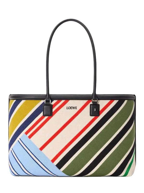 Loewe Oversized Embroidered Canvas Tote - Multicolor
